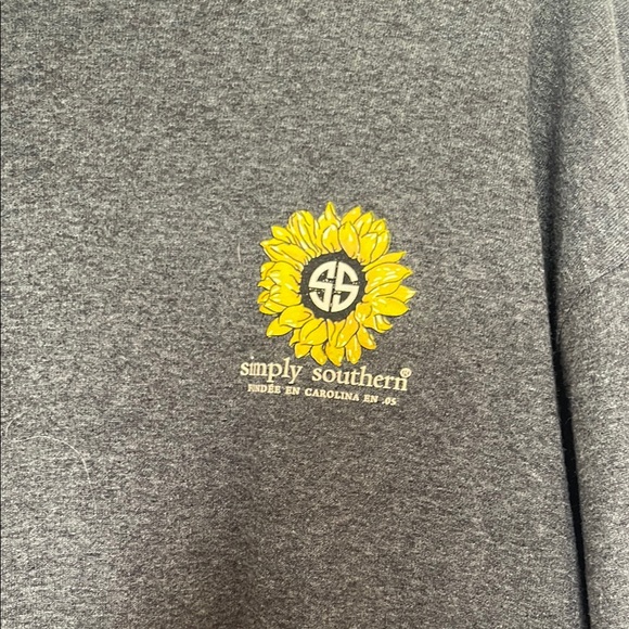 Simply Southern | Tops | Simply Southern Gray Crewneck Sweater With ...